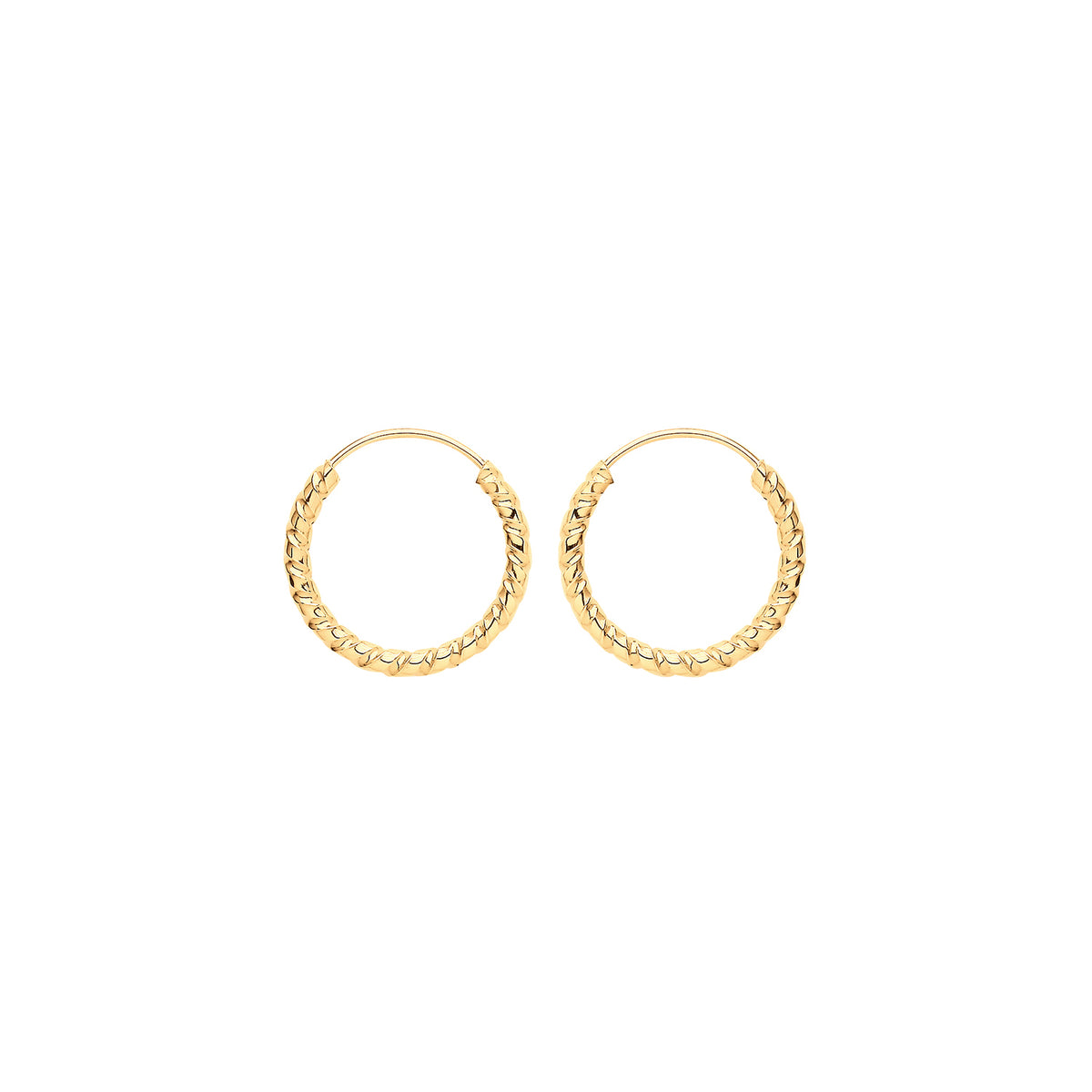 9CT GOLD TWISTED SLEEPER HOOPS – Christine Alexander Fine Jewellery