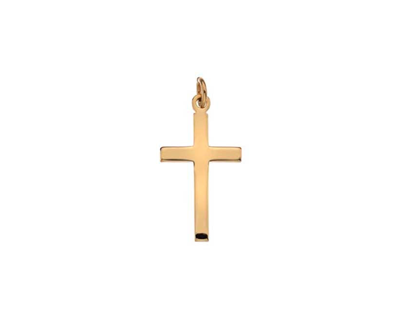 9CT GOLD SMALL SIMPLE CROSS – Christine Alexander Fine Jewellery